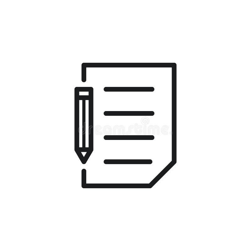 Edit Document Icon Flat Vector Illustration Stock Vector - Illustration ...