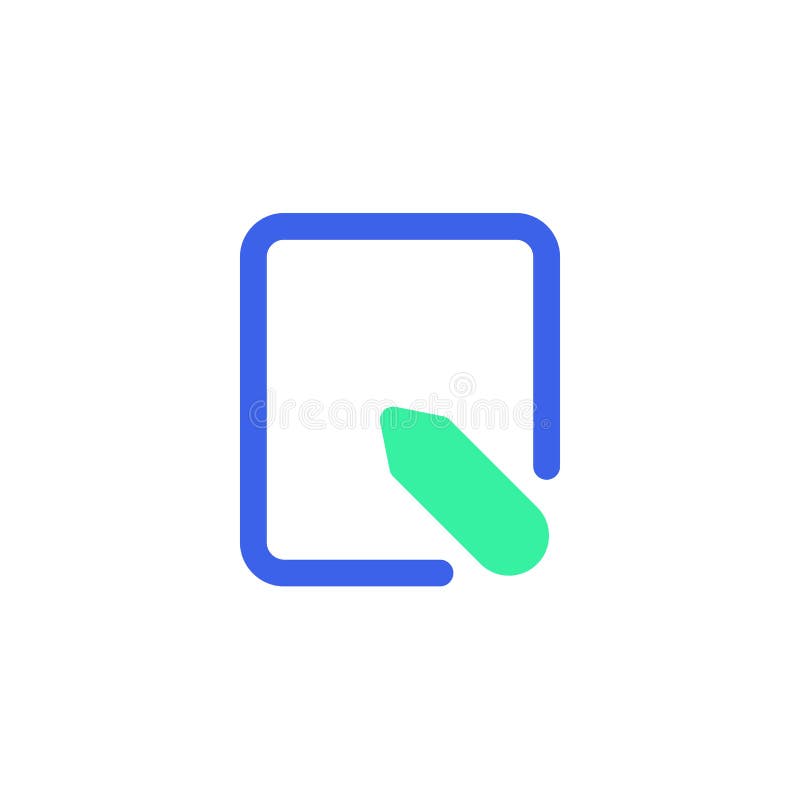 Edit document icon vector stock vector. Illustration of green - 196275896