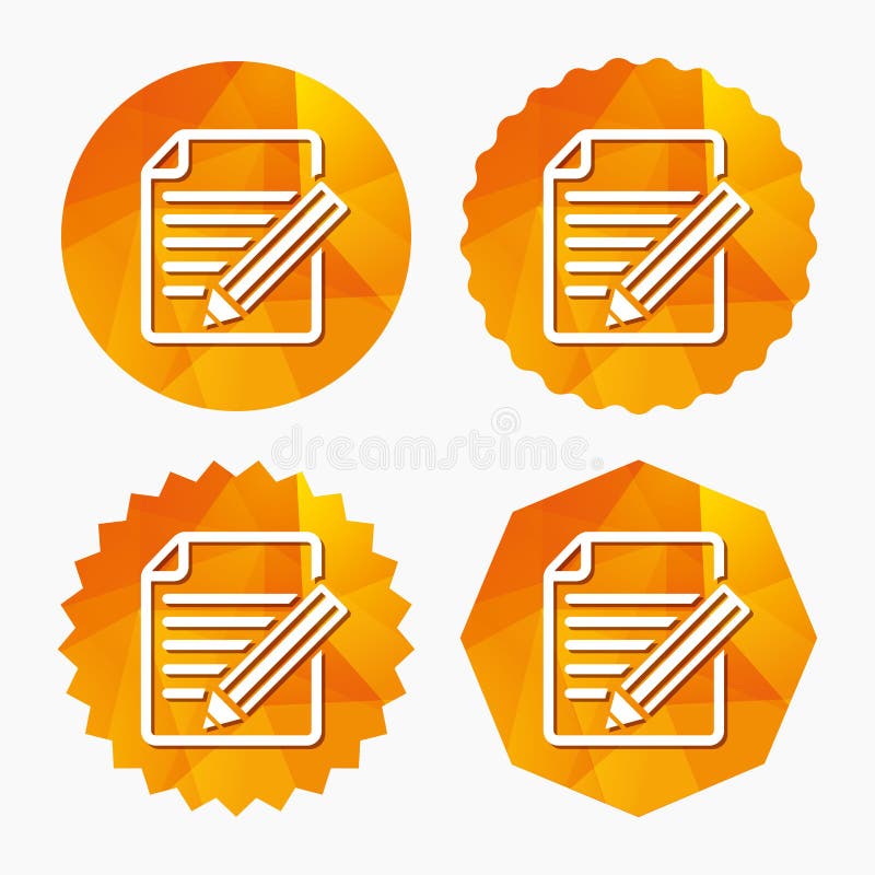 Edit Document Sign Icon. Edit Content Button Stock Vector ...