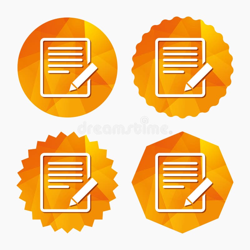 Edit Document Sign Icon. Edit Content Button Stock Vector ... Edit Document Sign Icon. Edit Content Button Stock Vector ...