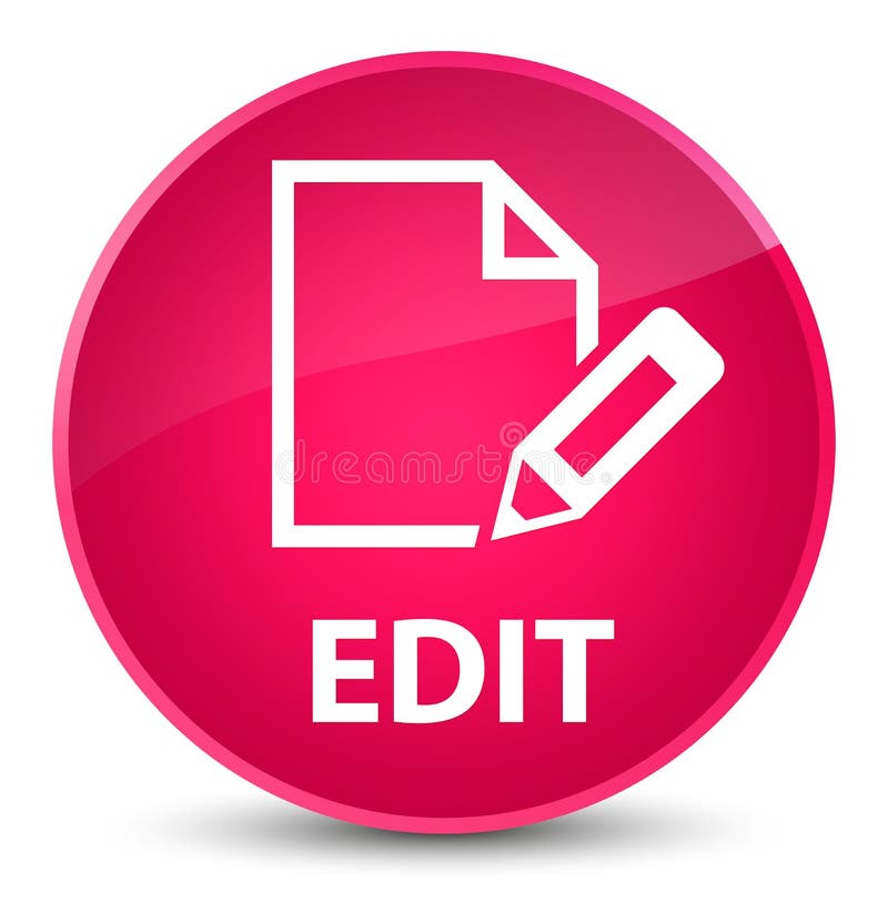 Edit Elegant Pink Round Button Stock Illustration - Illustration of ...