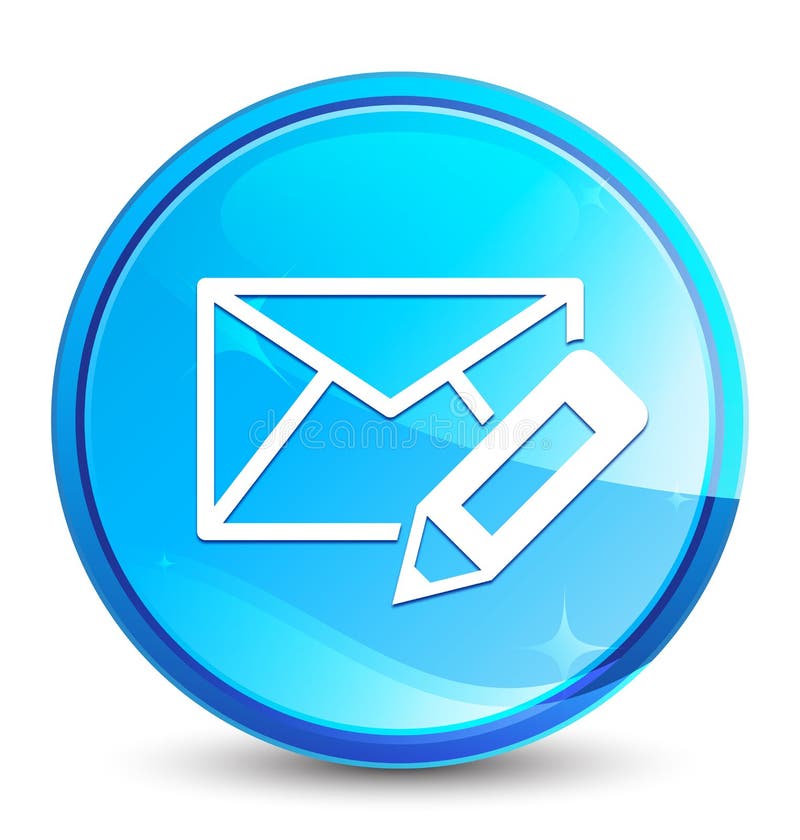 Edit Email Icon Splash Natural Blue Round Button Stock Vector ...