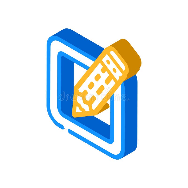 Edit File Isometric Icon Vector Illustration Stock Vector ...