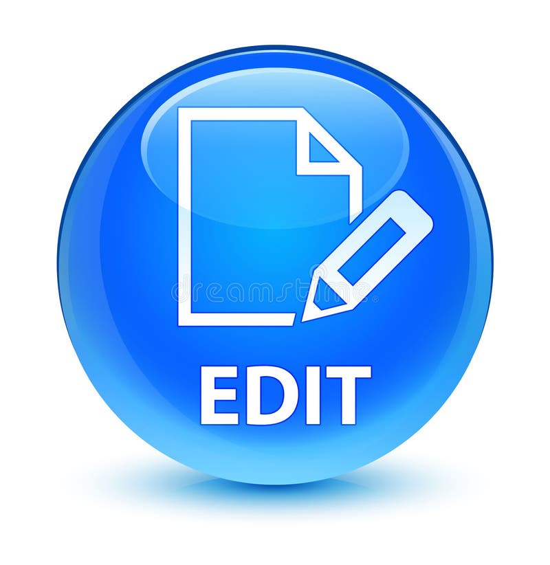 Edit Glassy Cyan Blue Round Button Stock Illustration - Illustration of ...