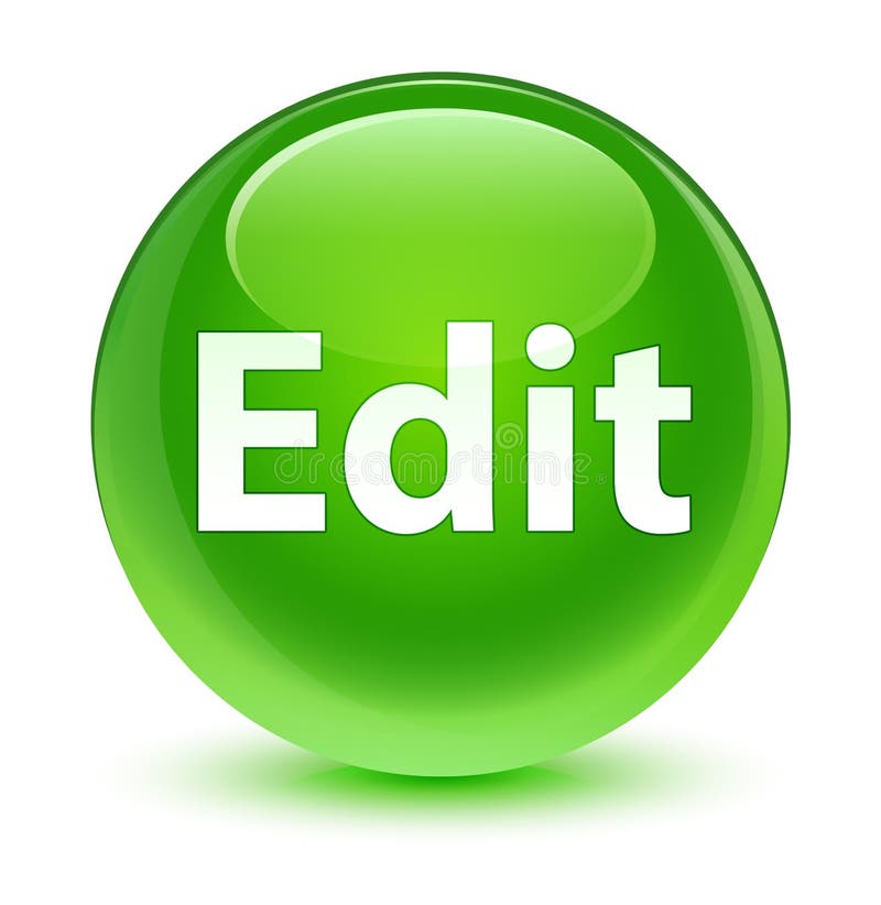 Edit Glassy Green Round Button Stock Illustration - Illustration of ...
