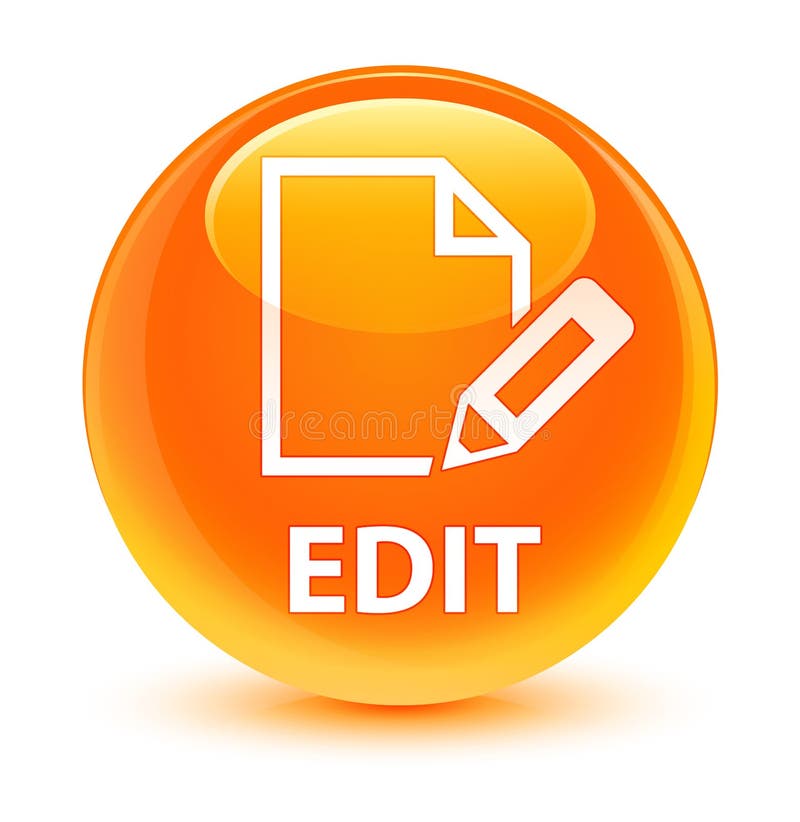 Edit Glassy Orange Round Button Stock Illustration - Illustration of ...