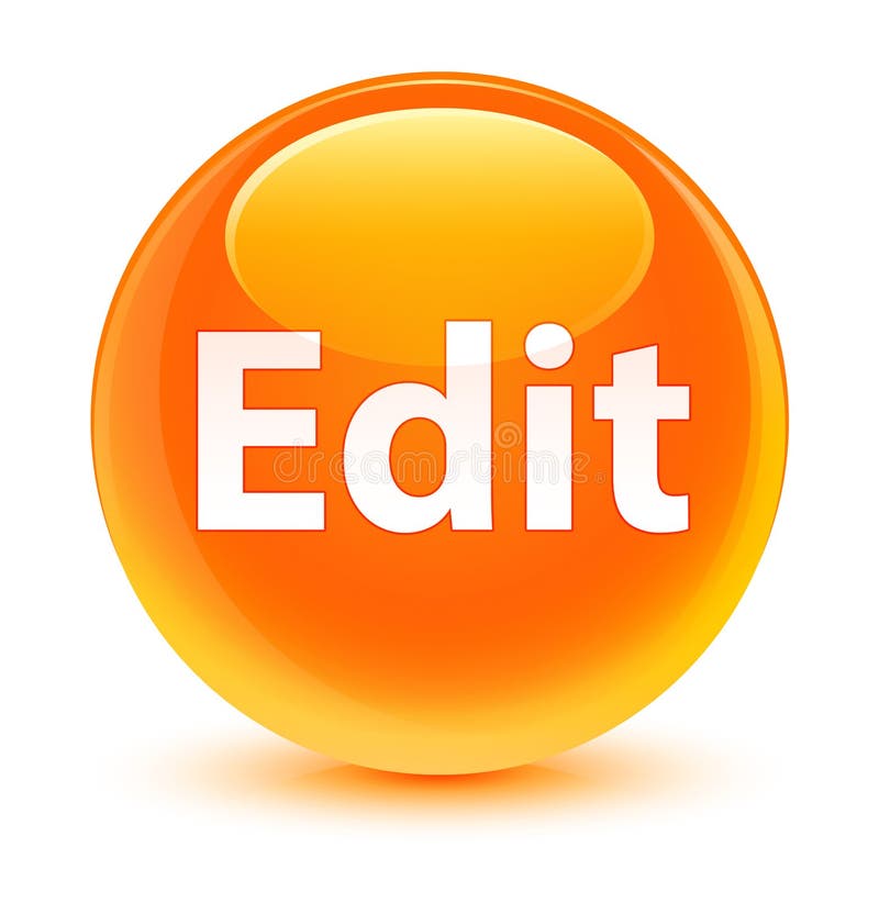 Edit Glassy Orange Round Button Stock Illustration - Illustration of ...