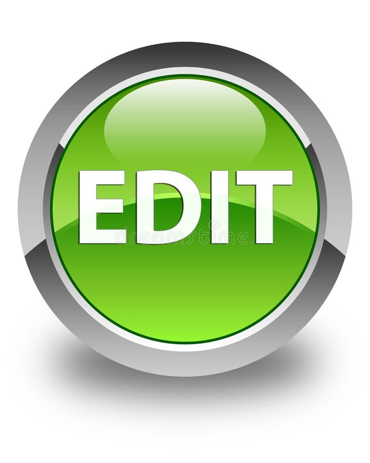 Edit Glossy Green Round Button Stock Illustration - Illustration of ...