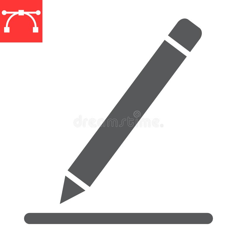 Edit Glyph Icon, Ui and Button, Pen Sign Vector Graphics, Editable ...