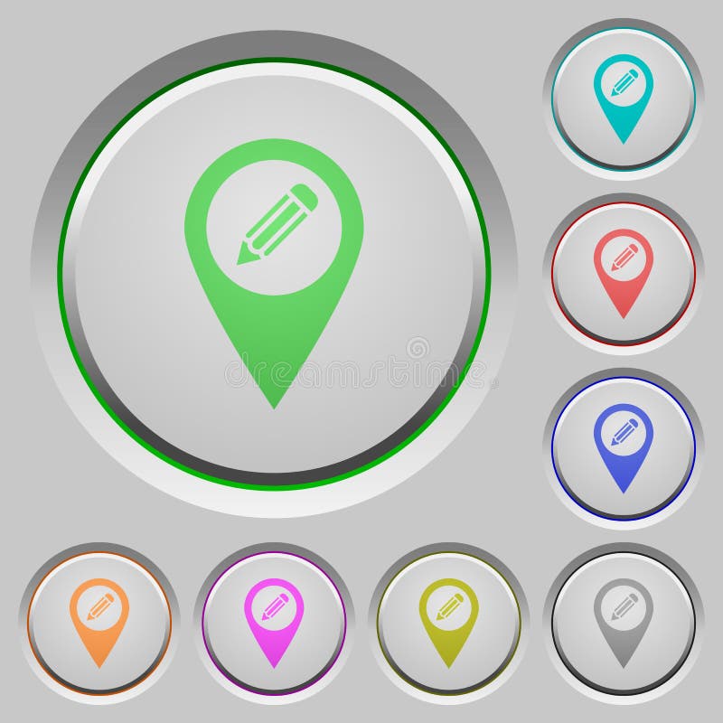 Edit GPS Map Location Push Buttons Stock Vector - Illustration of ...