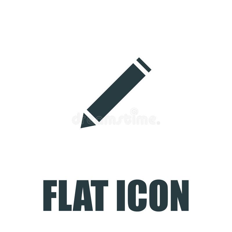 Edit Icon Flat stock illustration. Illustration of tool - 187247020