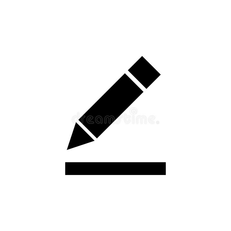 Edit icon. Pencil icon stock vector. Illustration of office - 185156202