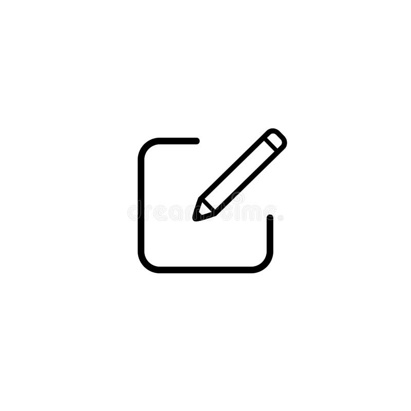 Edit Icon. Pencil Icon for Simple Flat Style Ui Design - Vector Stock ...