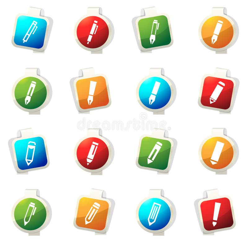 Edit icon set stock illustration. Illustration of site - 89235516