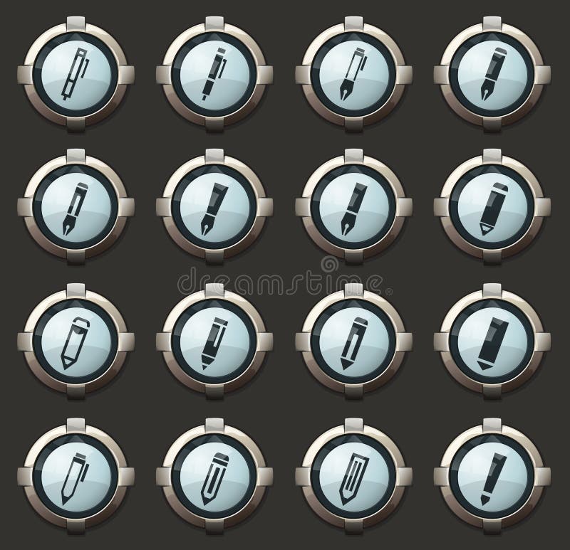 Edit icon set stock vector. Illustration of save, copy - 135016140