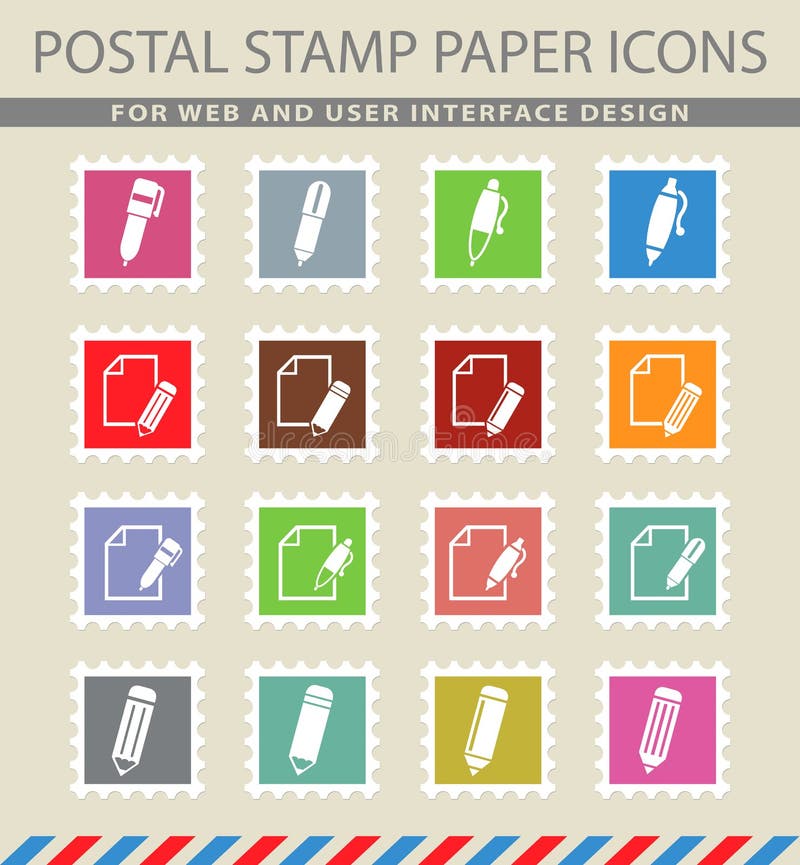 Edit icon set stock illustration. Illustration of document - 88747509
