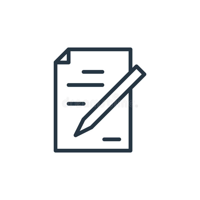 Edit Icon Vector from Business and Office Concept. Thin Line ...