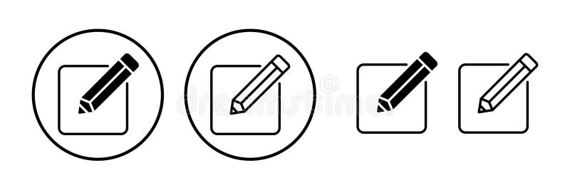 Edit Icon. Edit Document Sign and Symbol. Pencil Stock Vector ...