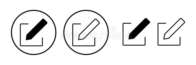 Edit Icon. Edit Document Sign and Symbol. Pencil Stock Vector ...