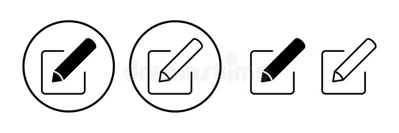 Edit Icon . Edit Document Sign and Symbol. Pencil Stock Vector ...