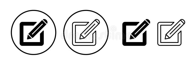 Edit Icon . Edit Document Sign and Symbol. Pencil Stock Vector ...
