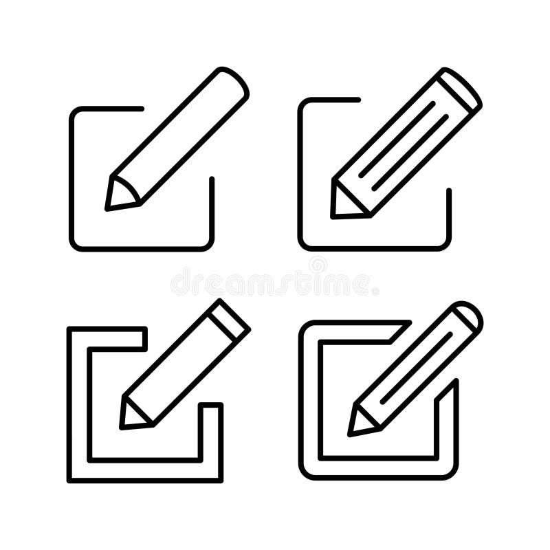 Edit Icon . Edit Document Sign and Symbol. Pencil Stock Vector ...