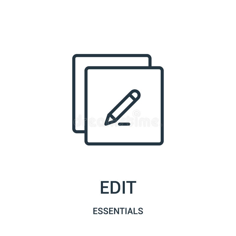 Edit Icon Vector from Essentials Collection. Thin Line Edit Outline ... Edit Icon Vector from Essentials Collection. Thin Line Edit Outline ...