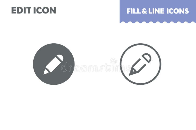 Edit Icon, Vector. Fill and Line. Flat Design. Ui Icon Stock ...