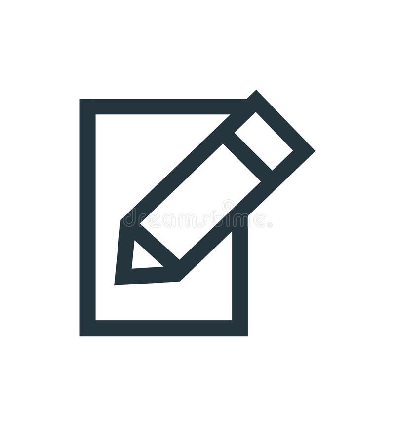 Edit Icon Vector Sign and Symbol Isolated on White Background, Edit ...