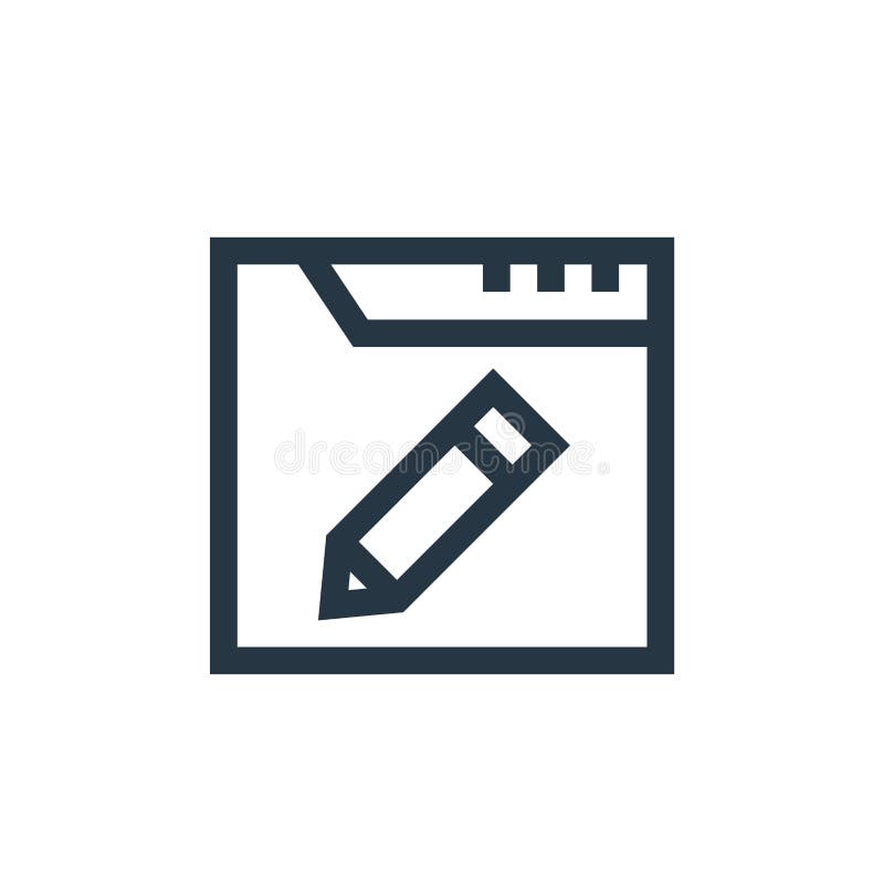 Edit Icon Vector from Interface Concept. Thin Line Illustration of Edit ...