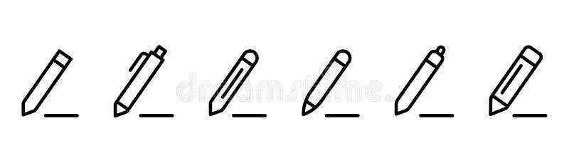 Edit Icons Set. Edit Pen Symbol. Edit Pencil Icon. Write Symbol ...