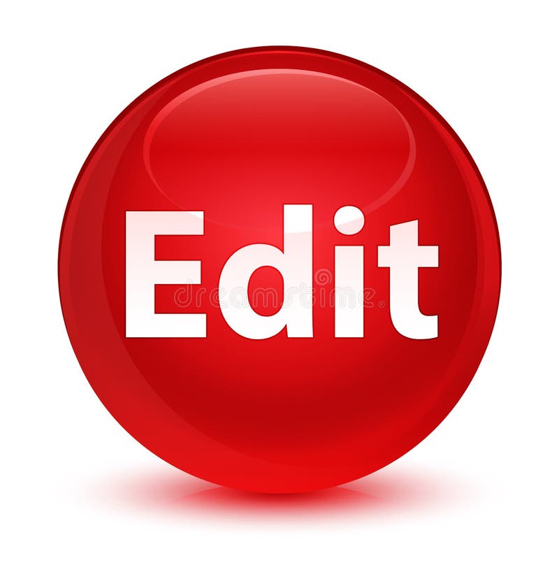 Edit Glassy Red Round Button Stock Illustration - Illustration of ...
