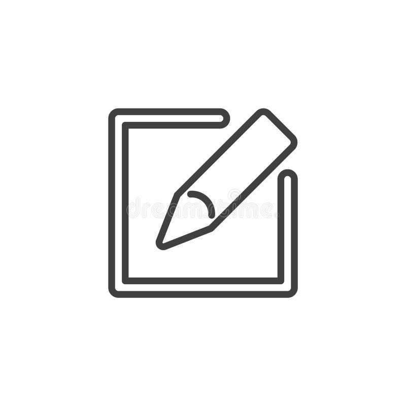 Edit line icon stock illustration. Illustration of hollow - 373571209