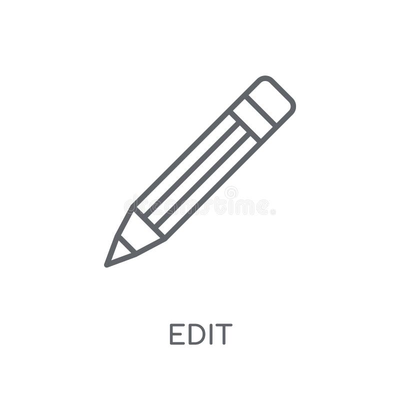 Edit Linear Icon. Modern Outline Edit Logo Concept on White Back Stock ...