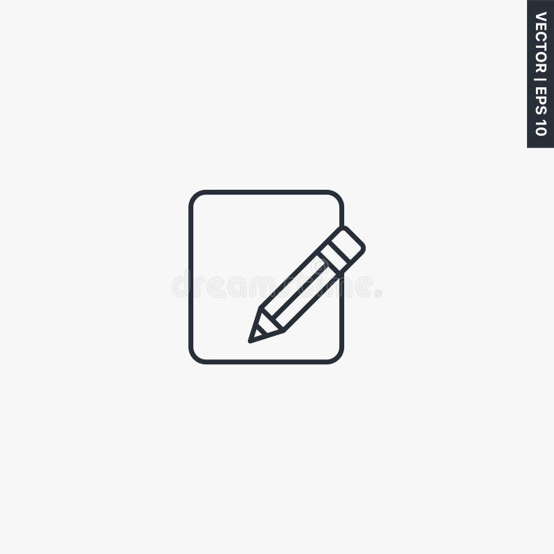 Edit, Linear Style Sign for Mobile Concept and Web Design Stock Vector ...