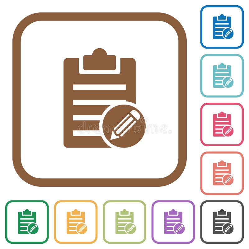 Edit note simple icons stock vector. Illustration of memo - 189638835