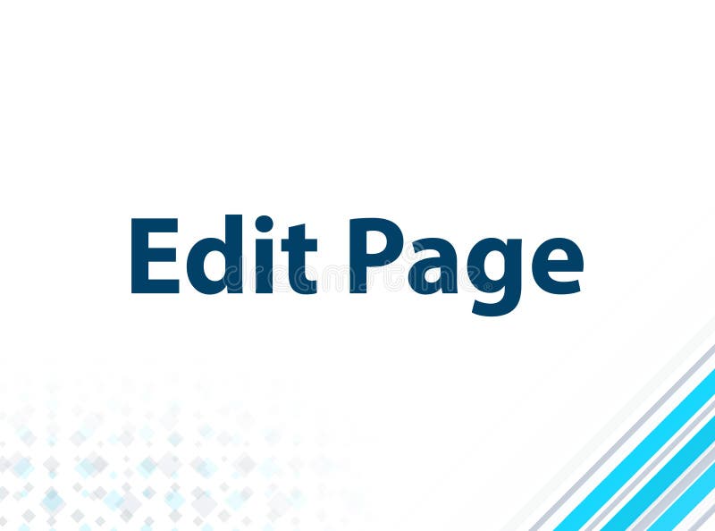 Edit Page Modern Flat Design Blue Abstract Background Stock ...