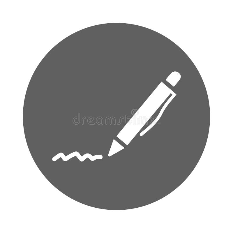 Edit, Pen, Write Icon. Gray Vector Sketch Stock Vector - Illustration ...