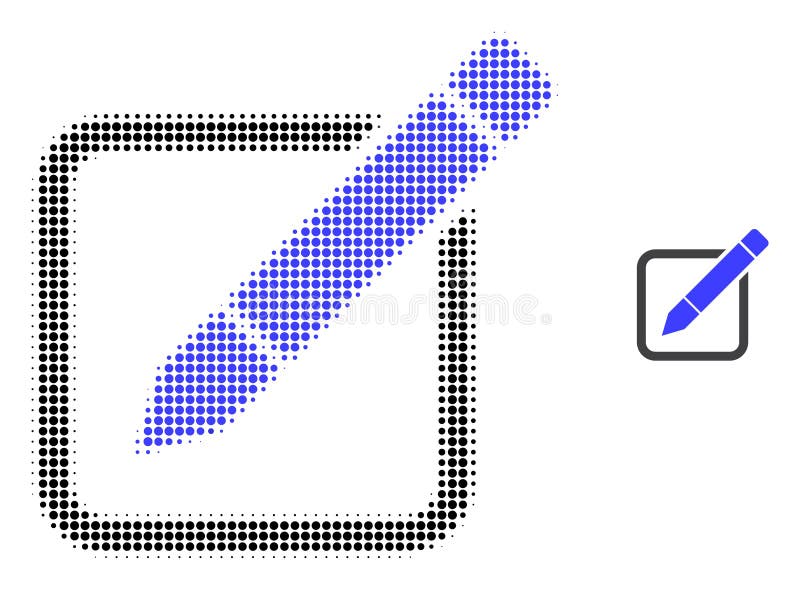 Edit Pencil Halftone Dot Icon Stock Vector - Illustration of instrument ...