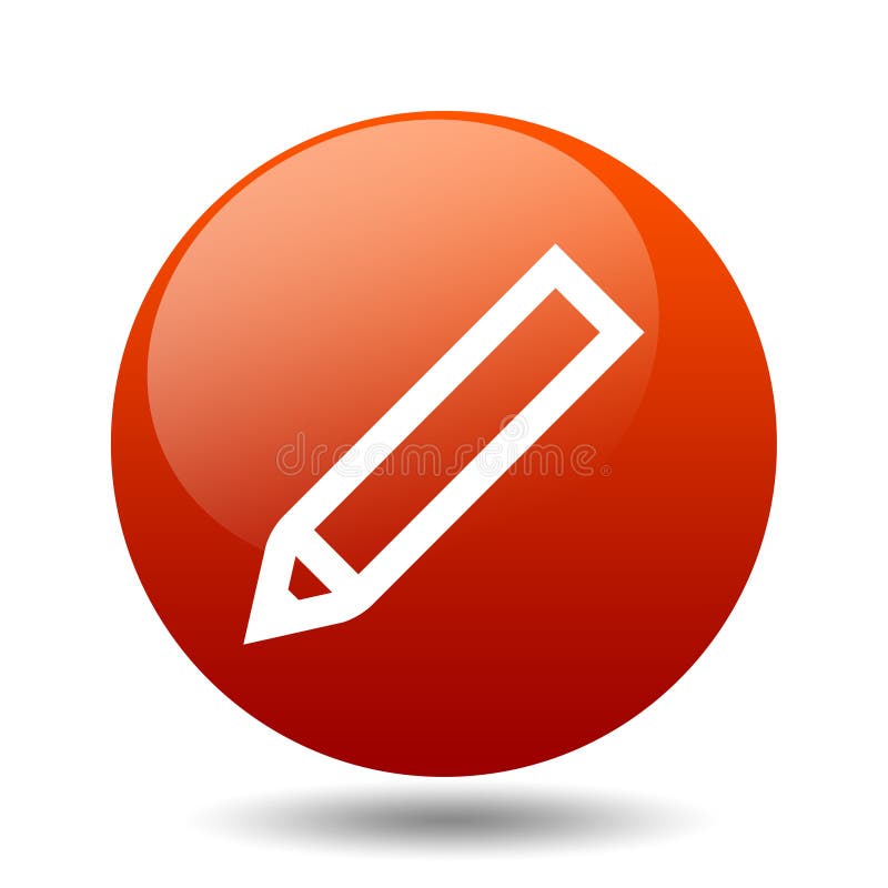 Edit pencil icon button stock illustration. Illustration of academy ...