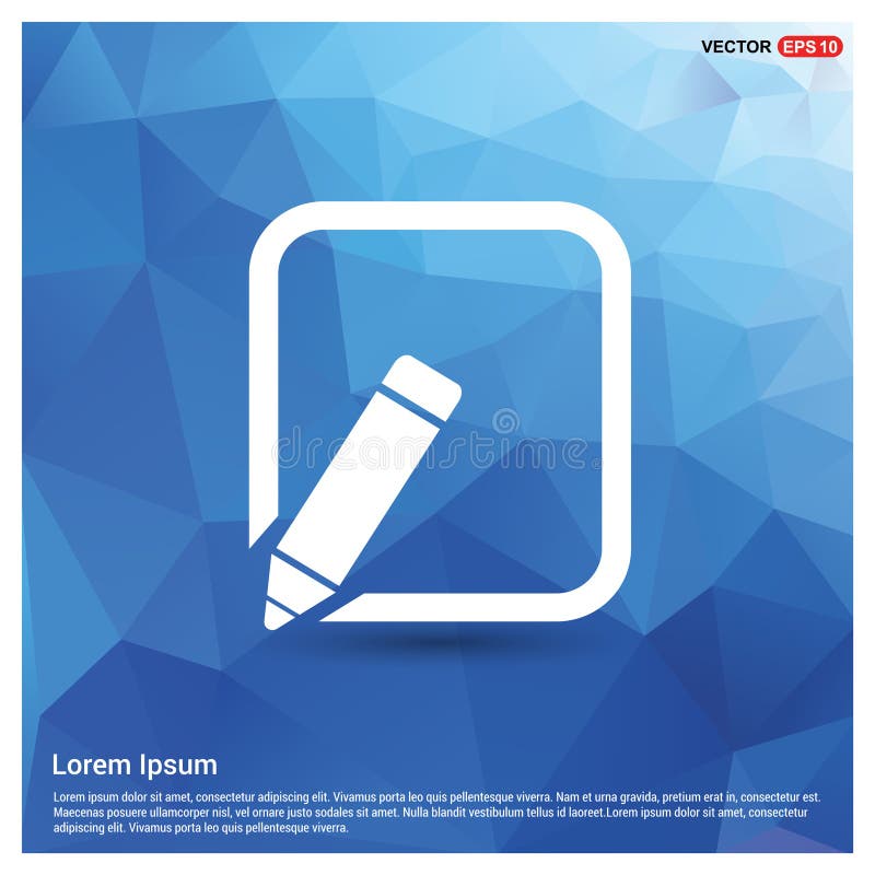 Edit, pencil icon stock vector. Illustration of write - 123837120