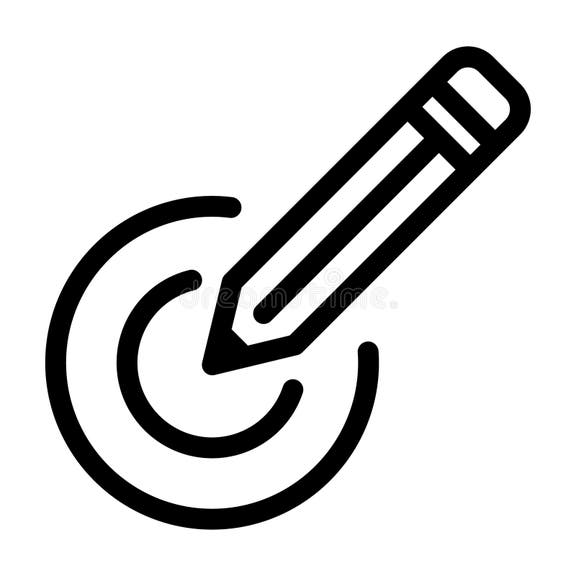 Edit Pencil Icon â€ Target and Writing Tool Vector Symbol for UI and ...