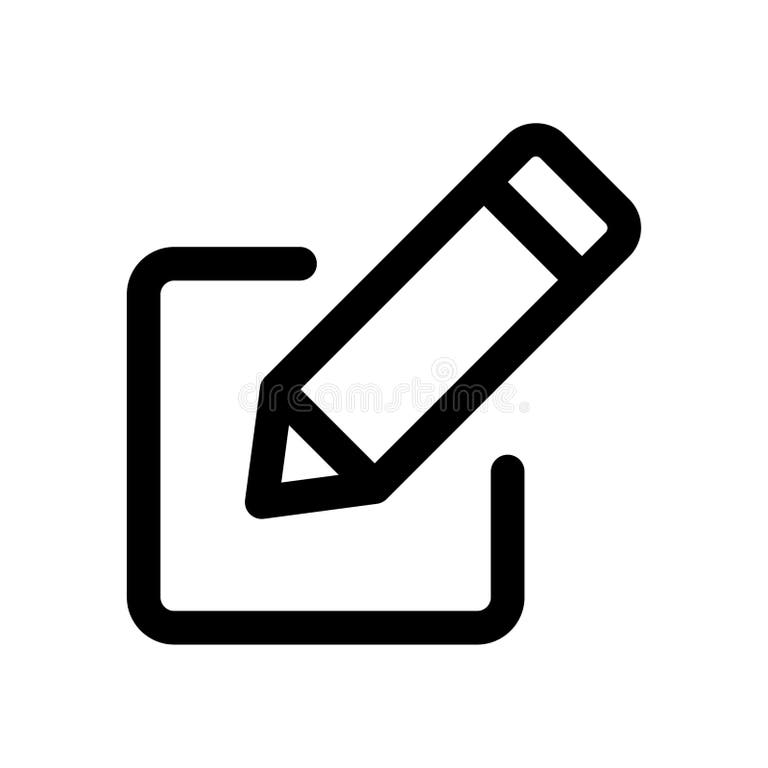 Edit Pencil Icon â€ Target and Writing Tool Vector Symbol for UI and ...