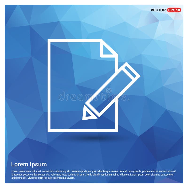 Edit, pencil icon stock vector. Illustration of pictogram - 132432531