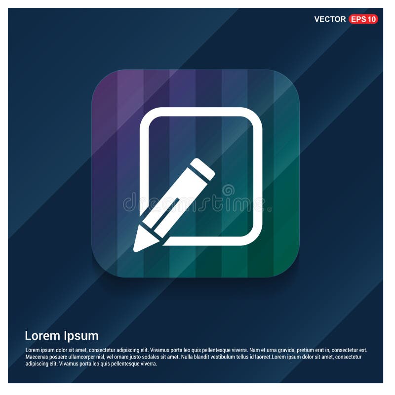 Edit, pencil icon stock vector. Illustration of background - 132454345