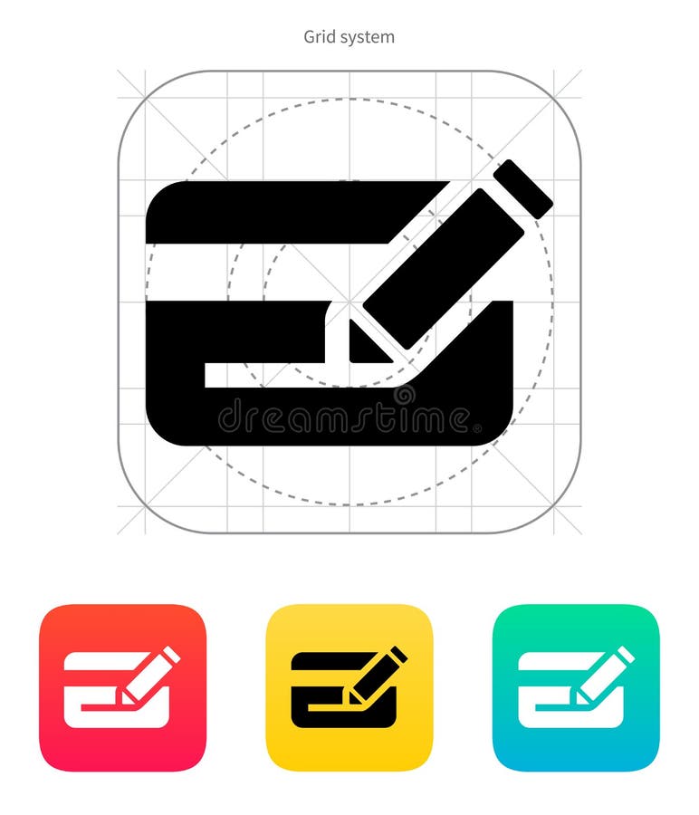 Edit Plastic Credit Card Icon. Stock Vector - Illustration of payment ...