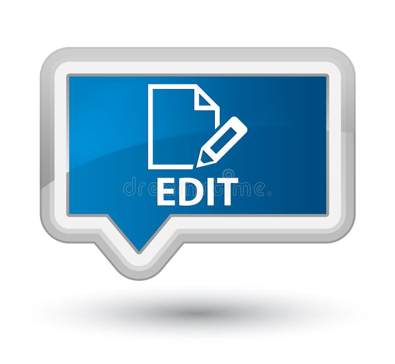 Edit Prime Blue Banner Button Stock Illustration - Illustration of page ...