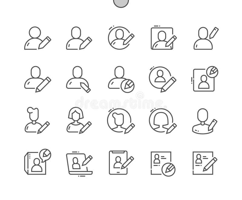 Edit Profile. Avatars for User Interface Stock Vector - Illustration of ...