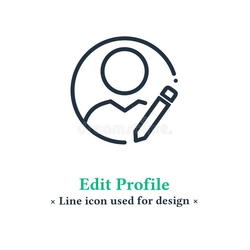 Edit profile icon concept stock vector. Illustration of edit - 248167966