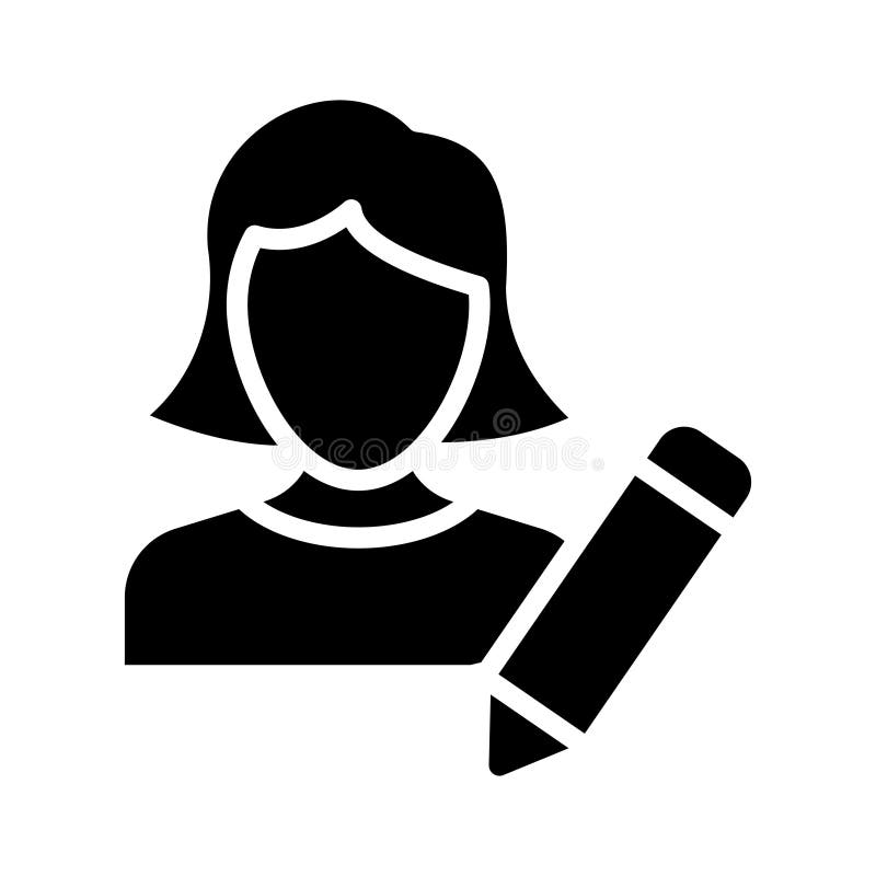 Edit Profile Thin Color Line Vector Icon Stock Illustration ...